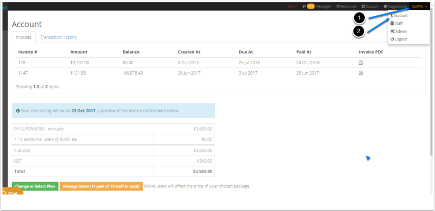 How can I view a list of my recent invoices and payments? – PVsell