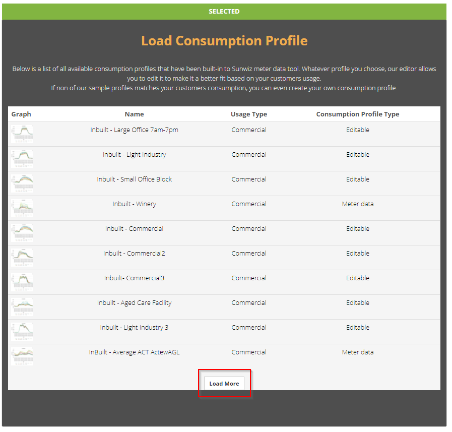 How can I edit consumption profiles that exist in my library? – PVsell